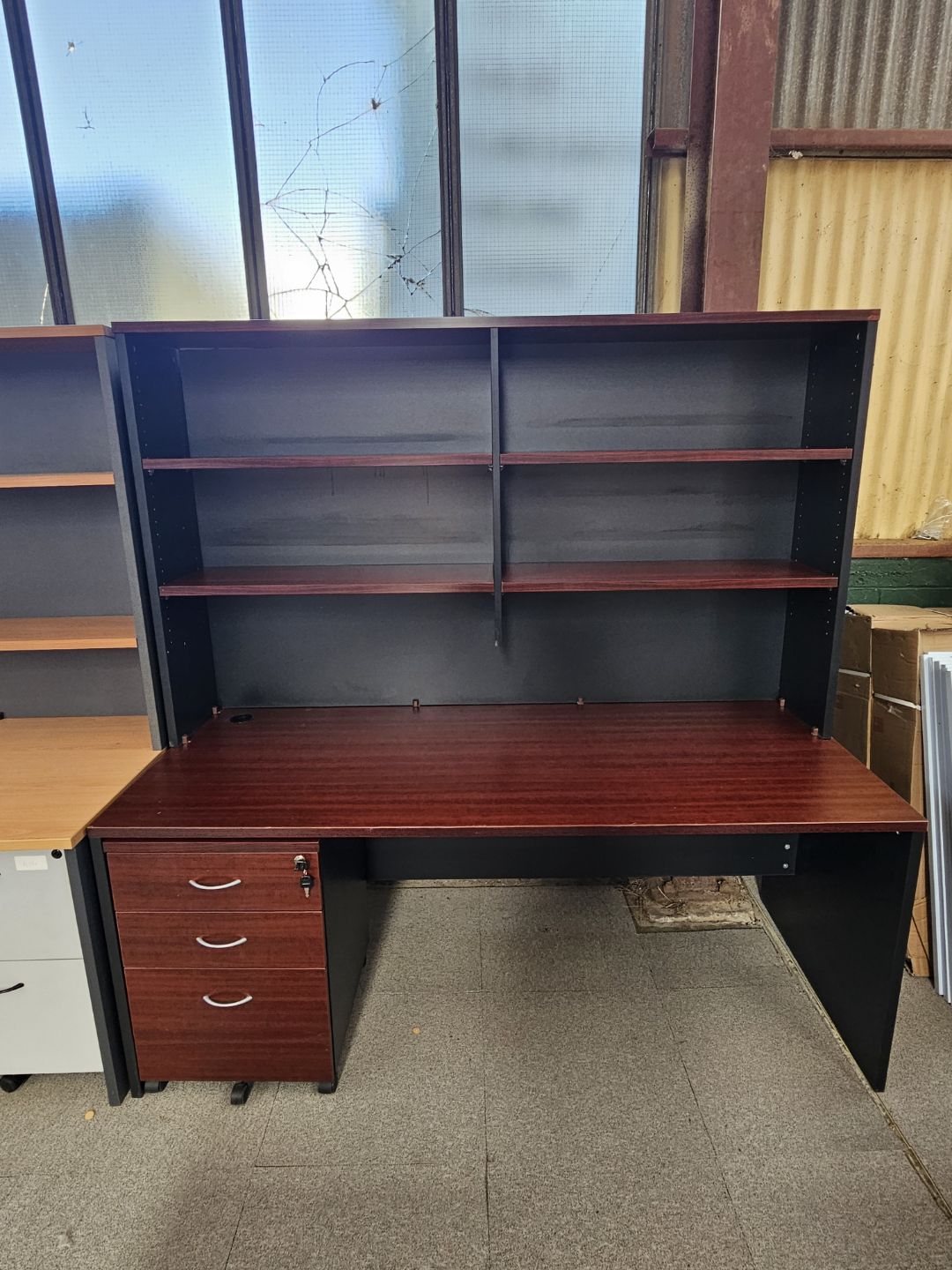Second Hand Desk, and Hutch package - 1800 x 750 – Mack's Office Furniture